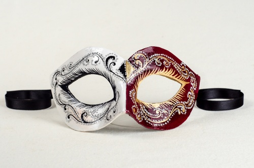 Venetian masks for sale: the colombina mask, festival favorite